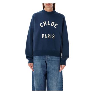 Chlo&eacute; Navy Strickwaren Aw25 Crew Neck Pullover - - Knitwear - Damen - Blau - M