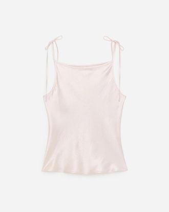 Arket Satintop In Knitteroptik -Rosa