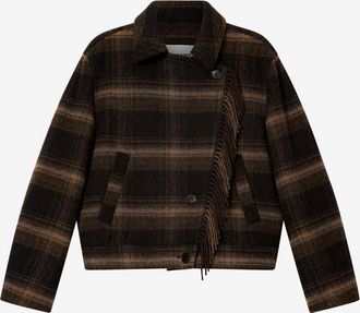 Isabel Marant Manteau Galeane En Laine - Femme - Noir / Kaki - Taille34 - Marant &Eacute;toile