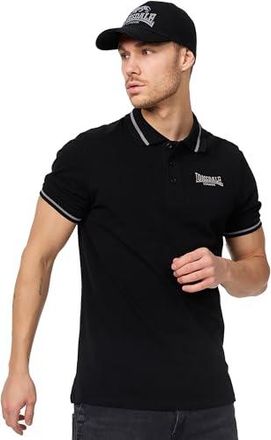 Lonsdale London Causton Homme Polo Noir 3XL 100% Coton Regular/Coupe Standard