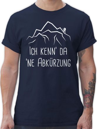 Shirtracer T-Shirt Herren - Hobby Outfit - Ich Kenn da ne Abk&uuml;rzung - XL - Navy Blau - wandershirt Berg Tshirt wandergeschenke Berge Shirt wanderbekleidung Hikin