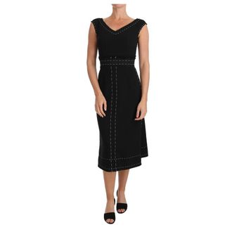Dolce & Gabbana Schwarzes Woll&auml;rmelloses Etuikleid - - Dresses - Damen - Schwarzk - 2XS