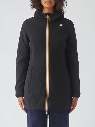 K-Way Denise Lange, wendbare und wasserdichte Windjacke mit Kapuze