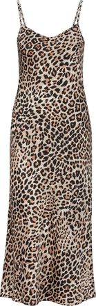 HUGO BOSS Damen Kimola-1 Trägerkleid mit Leoparden-Print und Kettenträgern Gemustert 42