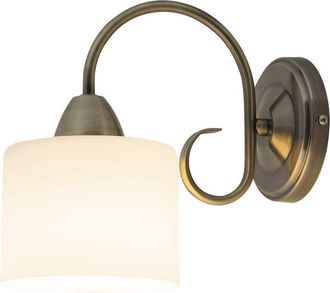 Rabalux Wandleuchte Edith aus Metall Glas bronzefarben Ø13cm L:24cm B:13cm H:21cm