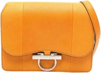 Ferragamo Sac port&eacute; &eacute;paule Pre-owned - Femme - Pre-owned - Orange - Taille: ONE Size