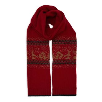 Gallo Gallo, unisex, Accessoires, Rouge, Taille: ONE Size Écharpe rouge motif de Noël style italien