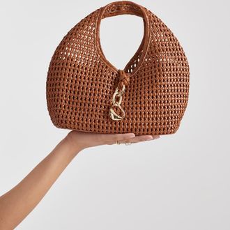Dolce Vita Dahlia - Sac &agrave; main tress&eacute; avec d&eacute;tails dor&eacute;s - Fauve-Marron