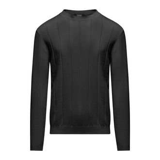 Bomboogie Homme, Pulls, Noir, Taille: 2XL Pull en coton &agrave; larges c&ocirc;tes