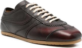 Dries Van Noten Leather Flat - Brown