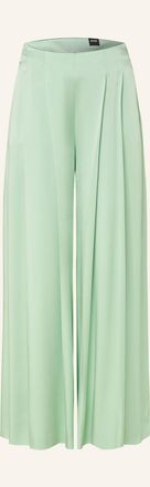 HUGO BOSS Marlenehose Tetosa Aus Satin gruen