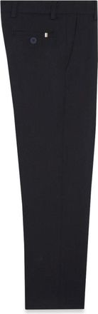 HUGO BOSS Wool-Blend Dress Trousers - Blue