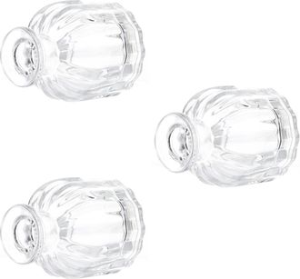 Cabilock 3 St&uuml;ck Glas Aromatherapie Flaschen Transparent Aromaduft Beh&auml;lter f&uuml;r Raumduft &Auml;therische &Ouml;le Sicher Kompakt Platzsparend f&uuml;r Schlafzimmer Bad Wohnzi