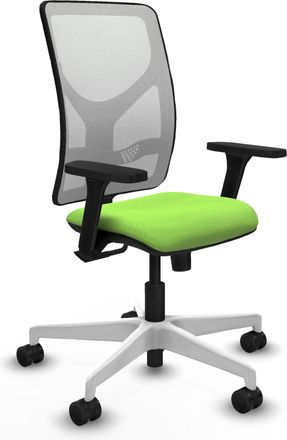 Piqueras y Crespo B&uuml;rostuhl mit 3D-Armlehnen, h&ouml;henverstellbare Lendenwirbelst&uuml;tze, ausgestattet mit 3 Positionen und Schneideschaum, mit Rollen von 65 mm, Nylon, Wei&szlig;/