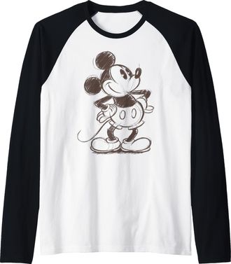 Disney Mickey und seine Freunde Mickey Mouse Sketch Raglan