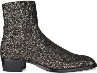 Saint Laurent Stiefel - Wyatt 40 Boots - Gr. 40 (EU) - in Grau - f&uuml;r Damen