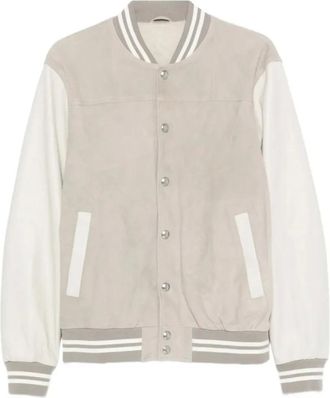 Eleventy Homme, Vestes, Gris, Taille: XL Blouson aviateur &agrave; panneaux