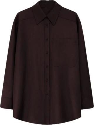 Margaux Lonnberg Margaux Lonnberg, Femme, Blouses et Chemises, Brun, Taille: 34 FR Chemise Oversize &agrave; Col Classique