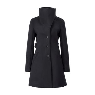 Courr&egrave;ges Mantel aus Wolle & Seide