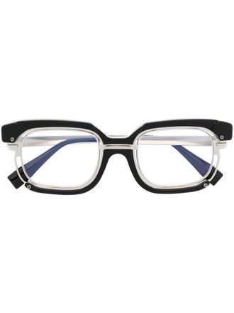 Kuboraum lunettes de vue H91 &agrave; monture rectangulaire - Marron