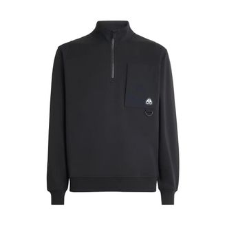 Moose Knuckles Dalon 1/4 Zip Pullover - - Sweatshirts & Hoodies - Herren - Schwarzk - M