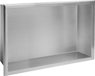 Rea &Eacute;tag&egrave;re de salle de bain Niche - 30 x 45 cm - Acier inoxydable (acier bross&eacute;)