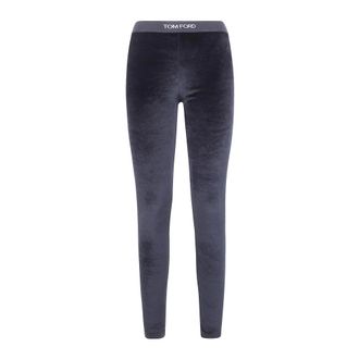 Tom Ford Stretch Velvet Signature Leggings - - Trousers - Damen - Schwarzk - L