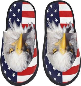 Generic Slippers Drapeau Am&eacute;ricain L&eacute;gers Hiver Pantoufles R&eacute;utilisables Chaussons Invit&eacute;s Pour Int&eacute;rieur Femmes Chambre L