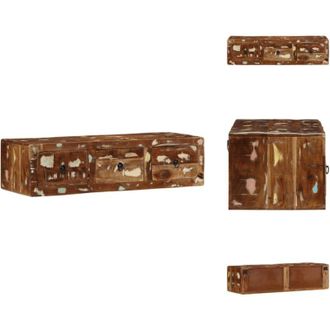 vidaXL Vidaxl - TV-Wandschrank 100x32x25 cm Altholz Massivholz - TV-Wandschrank - TV-Wandschr&auml;nke - TV-St&auml;nder - TV-Bank