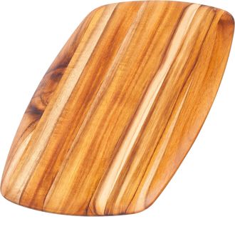 Teakhaus TeakHaus Elegant Schneidebrett Holz M | 36 x 24 x 1,5 cm | Nachhaltiges FSC-zertifiziertes Teakholz Brotzeitbrett Holz | Minimalistisches Holzbrett Kü