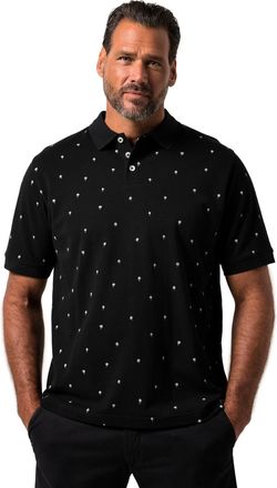 JP1880 Herren große Größen Übergrößen Menswear L-8XL JP1880 Poloshirt, Halbarm, Piqué, Minimal Print, bis 8 XL schwarz 7XL 828780100-7XL