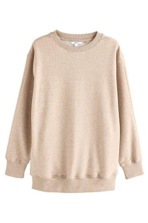 Next Longsweatshirt Angerautes Relaxed Fit Oversized-Sweatshirt (1-tlg)