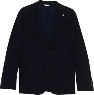 Manuel Ritz Homme, Vestes, Bleu, Taille: M Cardigan &agrave; boutons