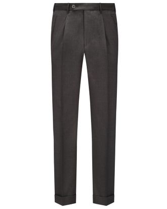 Hiltl Wollhose Milano U mit Stretchanteil und Bundfalte in