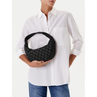 Calvin Klein Handtasche Calvin Klein Ckj Monogram Pinched Medium Shou LV04F3206G Schwarz