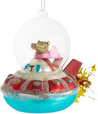 Butlers Weihnachtskugel Krokodil Raumschiff Hang ON | Christbaumkugel Glas, Weihnachtsbaumschmuck lustig, kreative Baumschmuck f&uuml;r Weihnachten, Weihnachtsdeko
