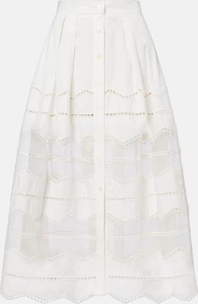 Elie Saab Midirock aus Baumwolle mit Organza