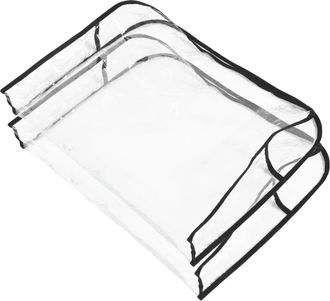 Cabilock 2 Stück Salon Stuhlabdeckung Transparenter Quadratischer Rückenschutz Schützend gegen Flecken und Schäden Passend für Friseurstühle Professionell und 