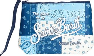 MC2 Saint Barth Homme, Sacs, Bleu, Taille: ONE Size Aline Scuba Foulard Patches Pochette