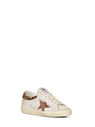 Golden Goose Womens Sneakers Super-Star Beige Calf Leather Trainers