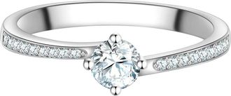 Trilani Ring - Sterling Silber Ring Zirkonia - Gr. 50 - in Silber - f&uuml;r Damen