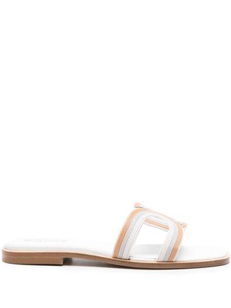 Tod's sandales en cuir Kate &agrave; brides crois&eacute;es - Blanc