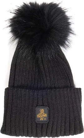 RefrigiWear Bonnet Flocon de Neige - Femme - Accessoires - Noir - Taille: ONE Size