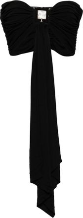 CHRISTOPHER ESBER Drapiertes Oberteil mit Quarzbesatz - Schwarz