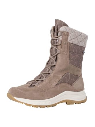Tamaris COMFORT Damen Stiefeletten zum Schn&uuml;ren Gef&uuml;ttert Plateau mit Rei&szlig;verschluss Comfort Fit, Braun (Taupe 1), 36 EU