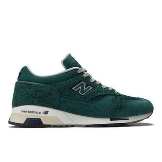 New Balance Unisexe Made in UK 1500 en Vert/Bleu/Gris/Jaune, Suède/Mesh, Taille 38.5 Large