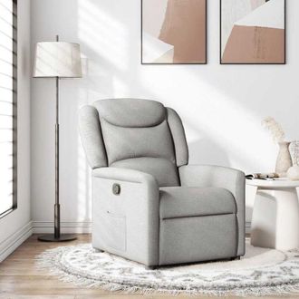 vidaXL Fauteuil inclinable gris nuage tissu Vidaxl