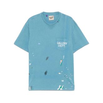 Gallery Dept. T&uuml;rkis Blau-Gr&uuml;nes Taschen T-shirt - - Tops - Herren - Blau - XL