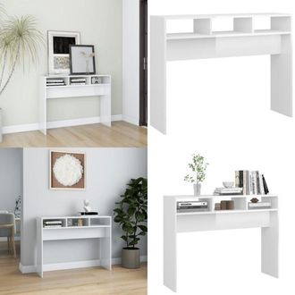 vidaXL Konsolentisch Hochglanz-Weiß 105x30x80 cm Holzwerkstoff - Konsolentisch - Flurtisch - Beistelltisch - Weißer Tisch - Wohnraumdeko - Home & Living