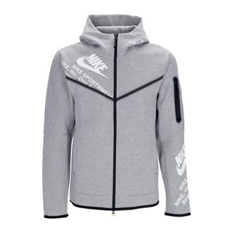 Nike Tech Fleece Zip Hoodie Grau Heather - - Sport - Herren - Grau - XL